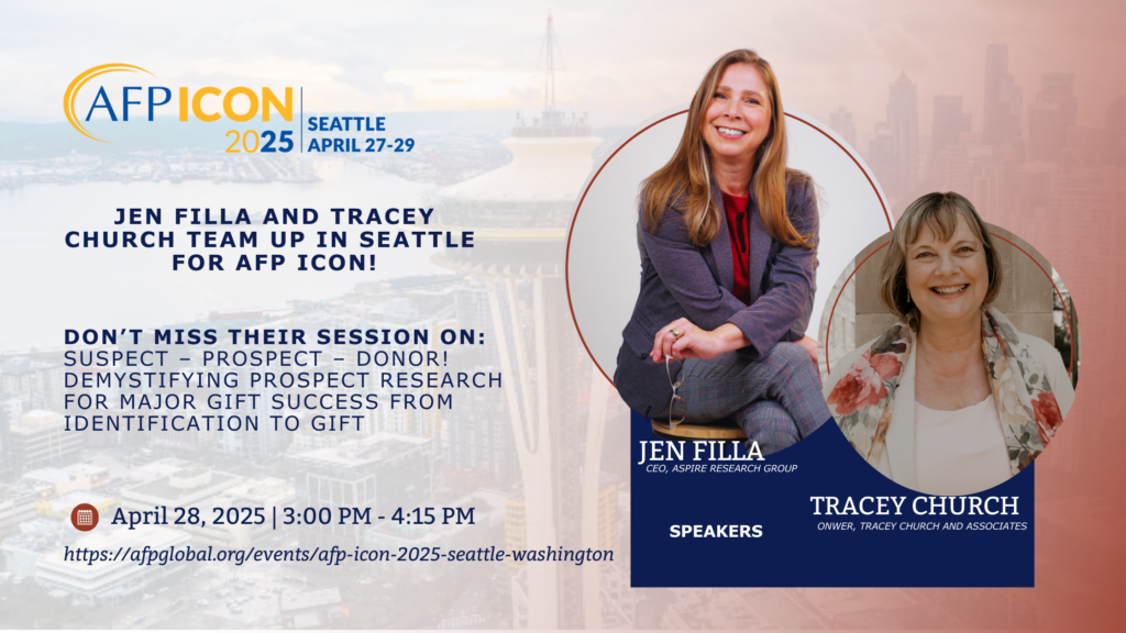 Suspect – Prospect – Donor! Demystifying Prospect Research for Major ...